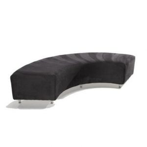 Bench CURVED Black – Lounge Party Rentals