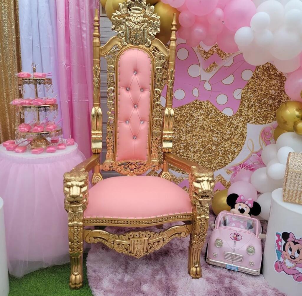 Single THRONE Bubble Pink – Lounge Party Rentals