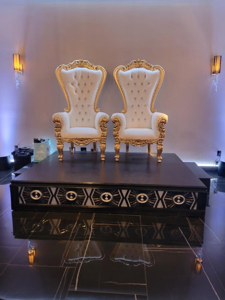 Queen THRONE White - SET – Lounge Party Rentals